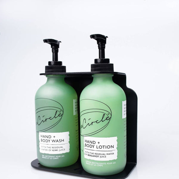 Wash + Lotion Stainless Steel Wall Bracket - UpCircle Beauty Europe